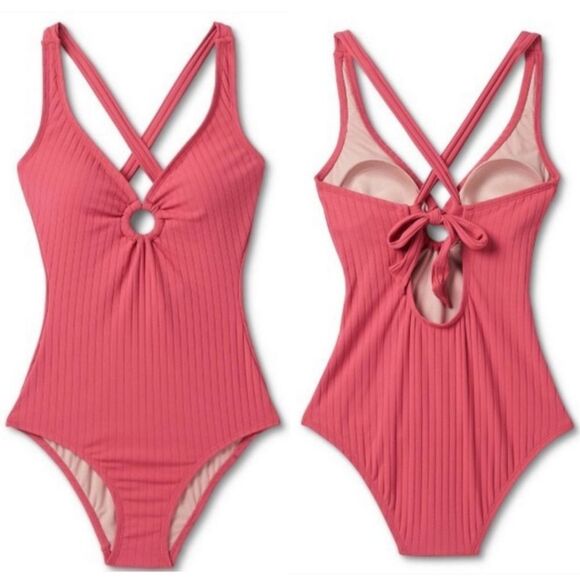 Kona Sol | Swim | Nwt Kona Sol Ribbed Coral Ring One Piece Swimsuit ...